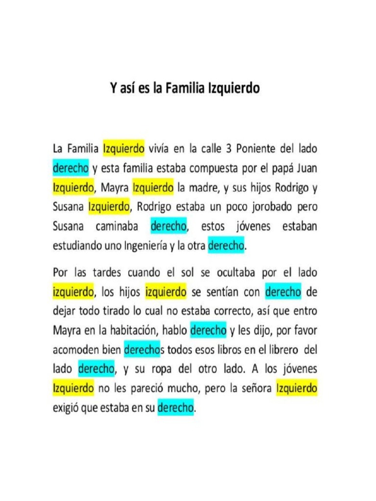 Dinamica de La Familia Izquierdo | PDF