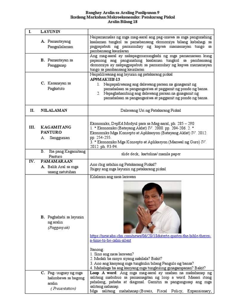 Ikatlong Markahan - Aralin 18 | PDF