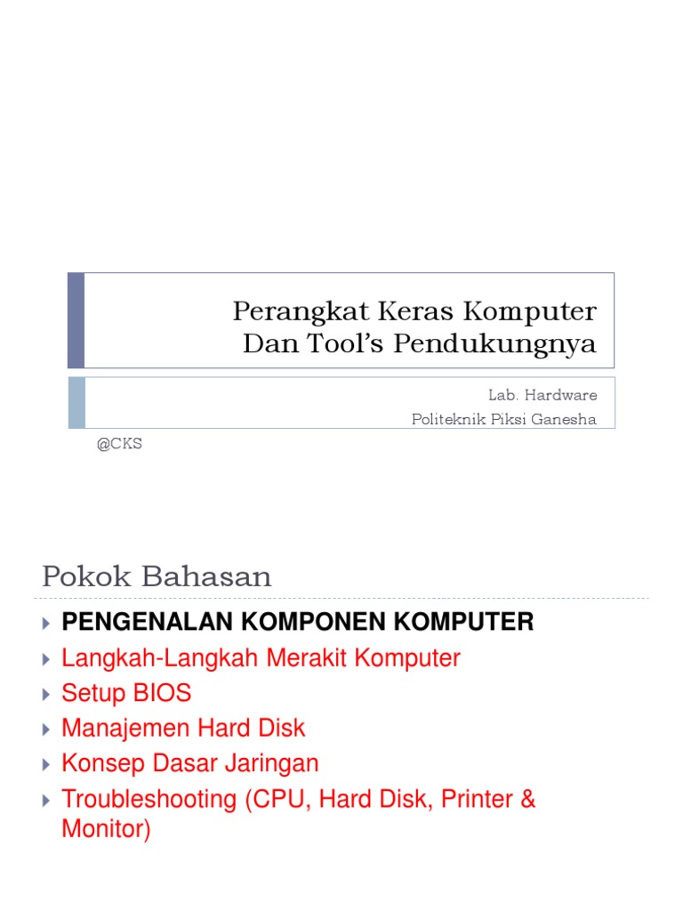 TM-01 Pengenalan HW Komputer PDF | PDF | Komputer