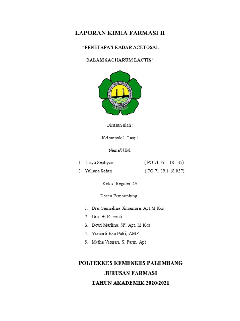Penetapan Kadar Acetosal dalam Laktosa | PDF | Sains & Matematika