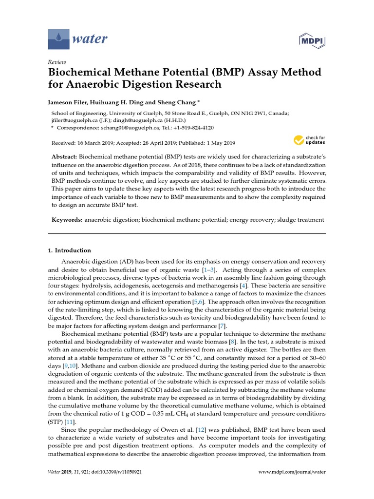Biochemical Methane Potential | PDF | Anaerobic Digestion | Biogas