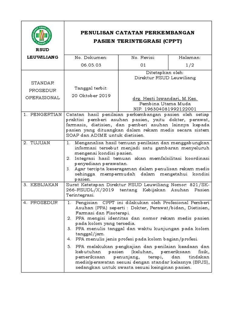 Sop CPPT | PDF | Sains & Matematika