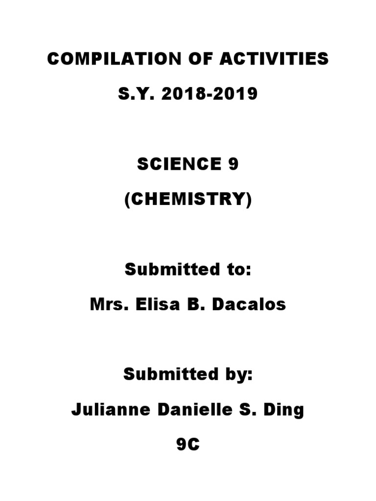 Compilation of Activities | PDF