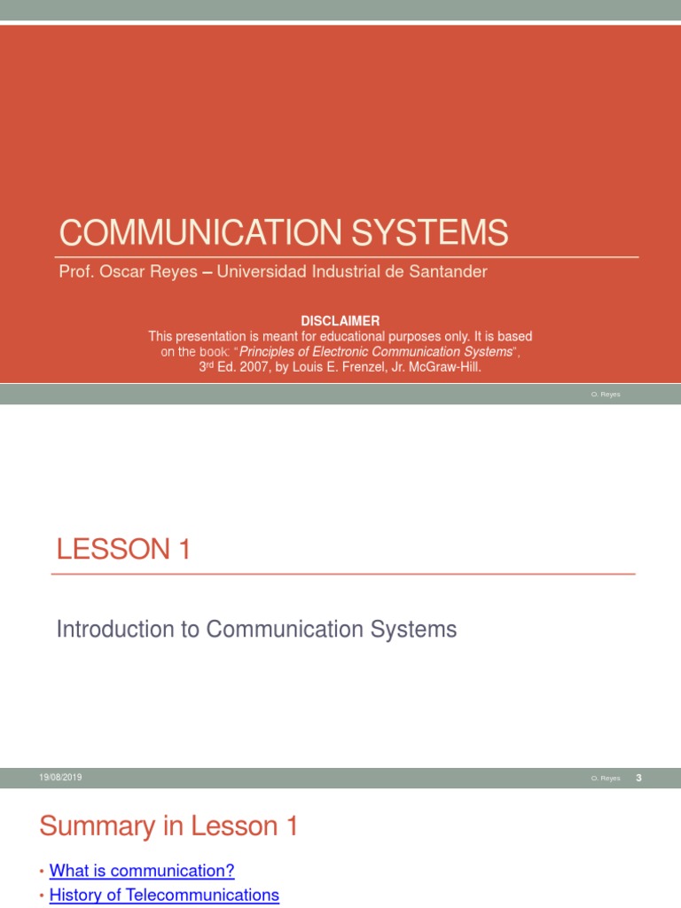 Exploring the Foundations of Communication Systems | PDF | Bandwidth ...