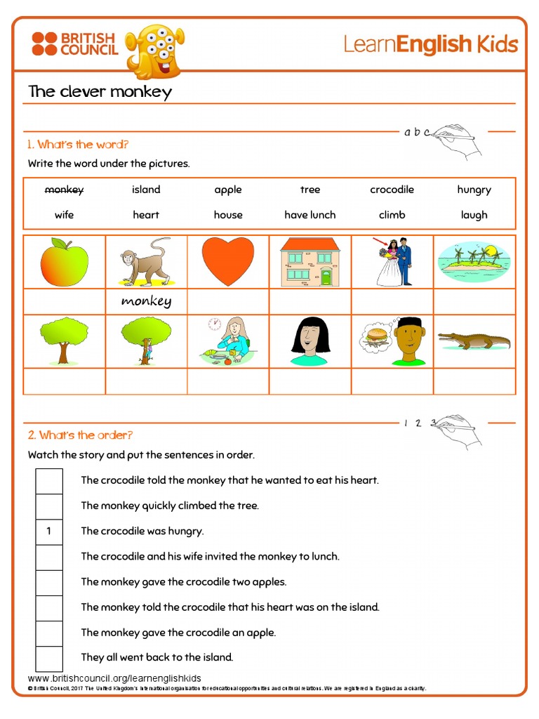 The Clever Monkey Activities and Key | PDF