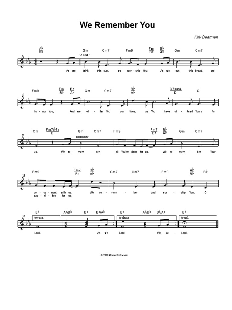 We Remember You Dearman | PDF