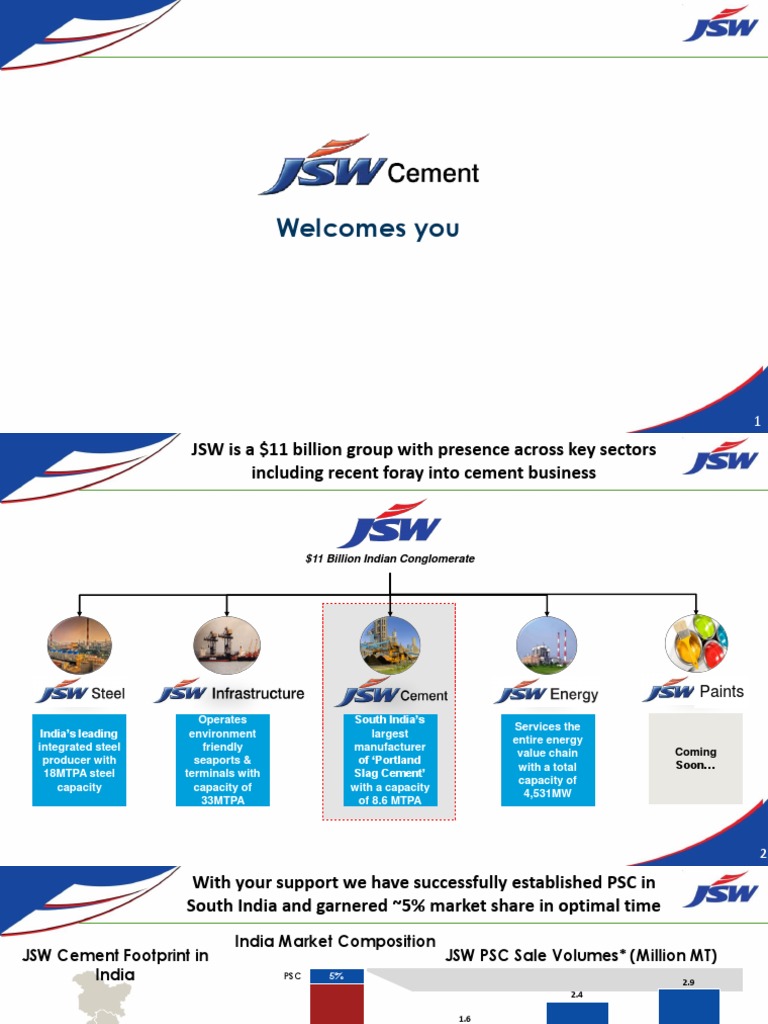 JSW Cement | PDF | Concrete | Building Materials