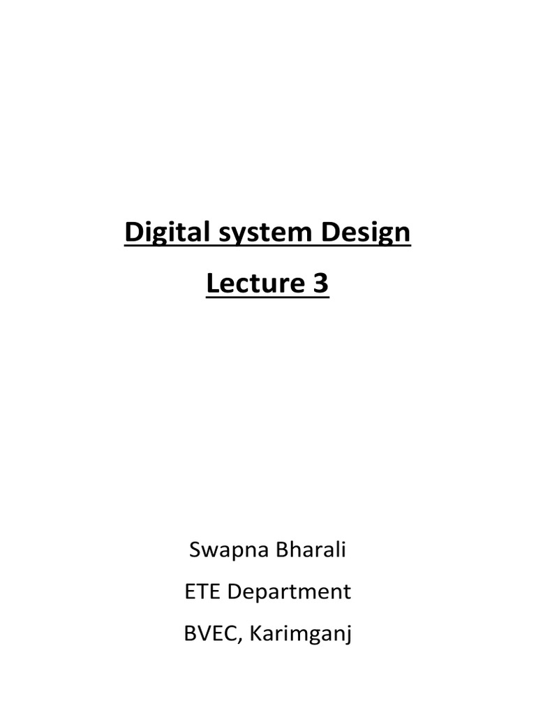 Lec 3 PDF | PDF | Digital Electronics | Electronics