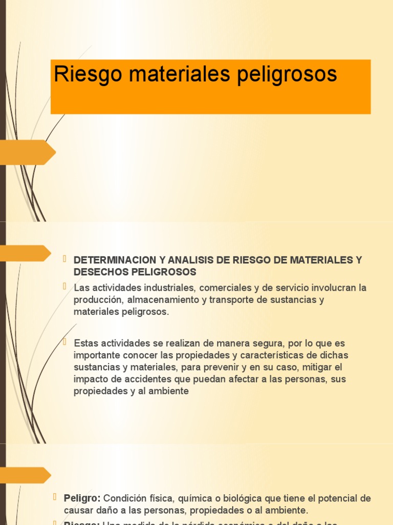 1 Riesgo Materiales Peligrosos | PDF | Mercancías peligrosas | Combustión