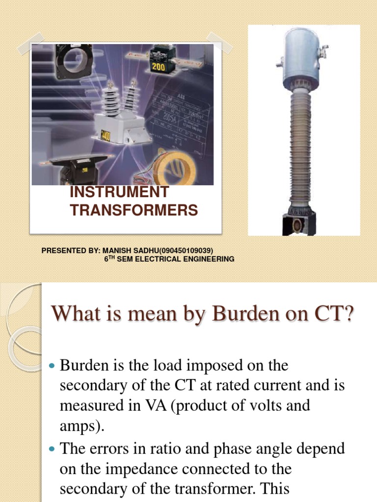 Instrument Transformers: What is Burden on CT | PDF
