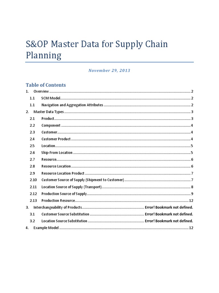 Supply - Chain - Master - Data - SAP IBP | PDF | Ratio | Data Type