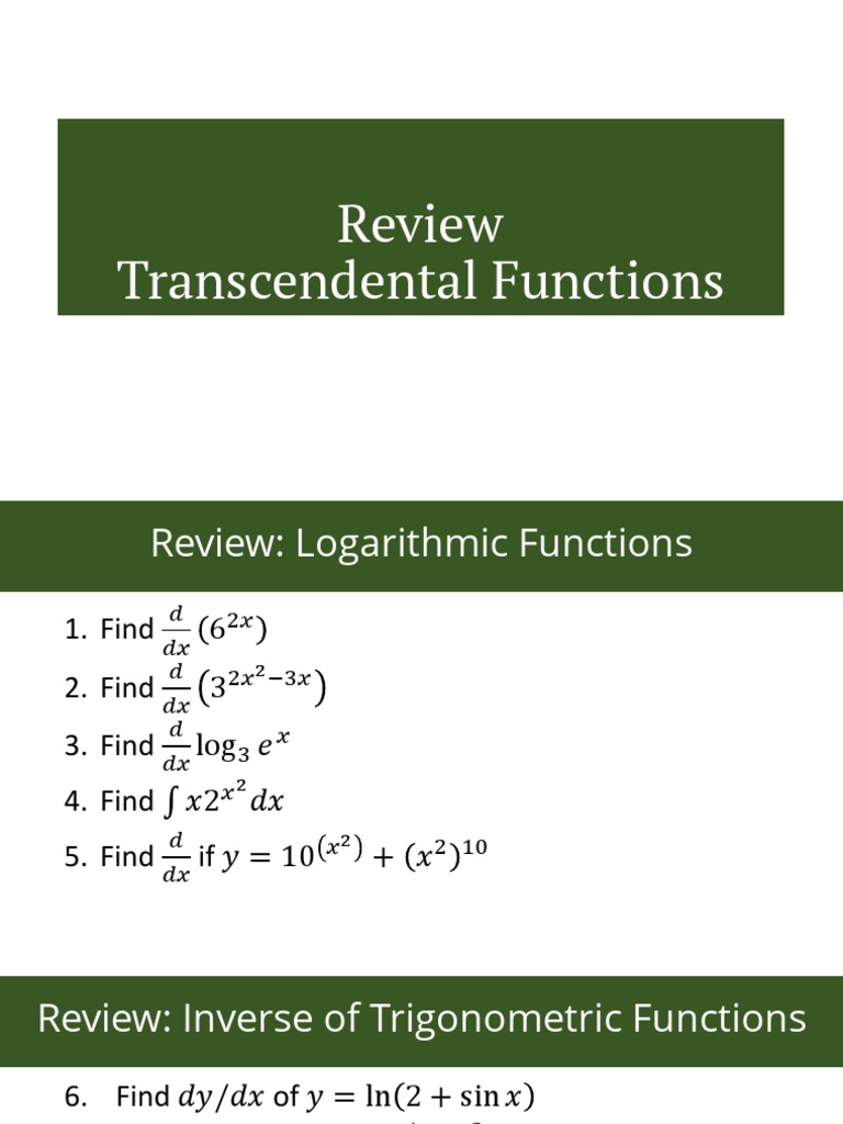 Review - 001 - Calculus II | PDF