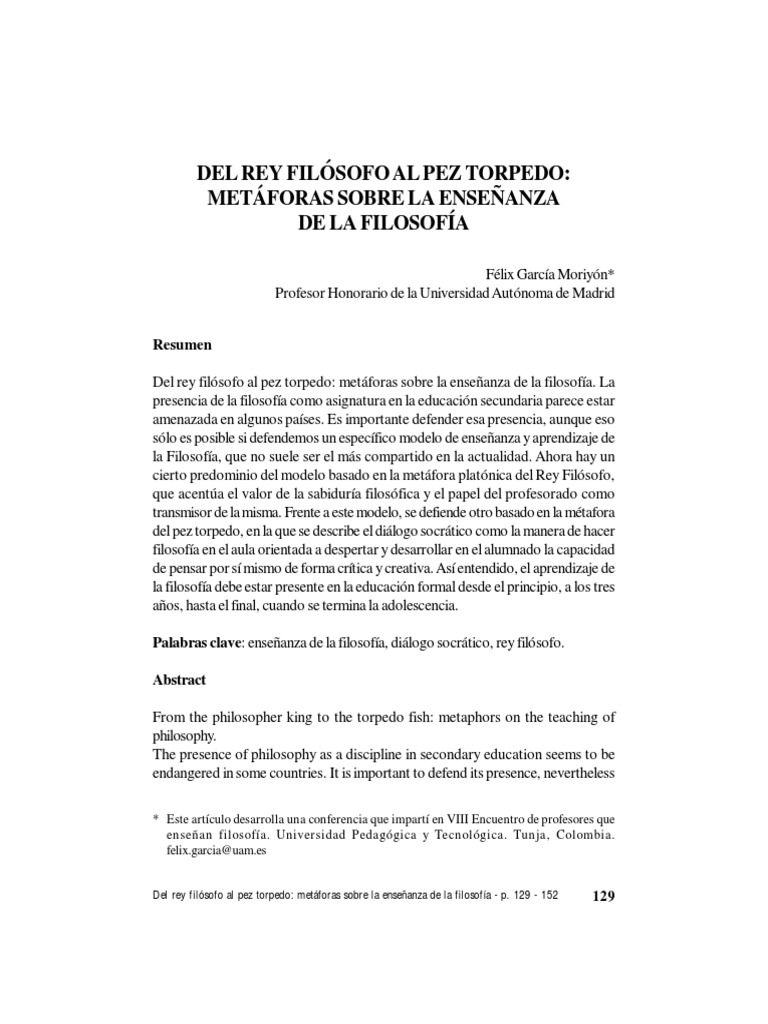 Del Rey Filósofo Al Pez Torpedo | PDF | Platón | Sócrates