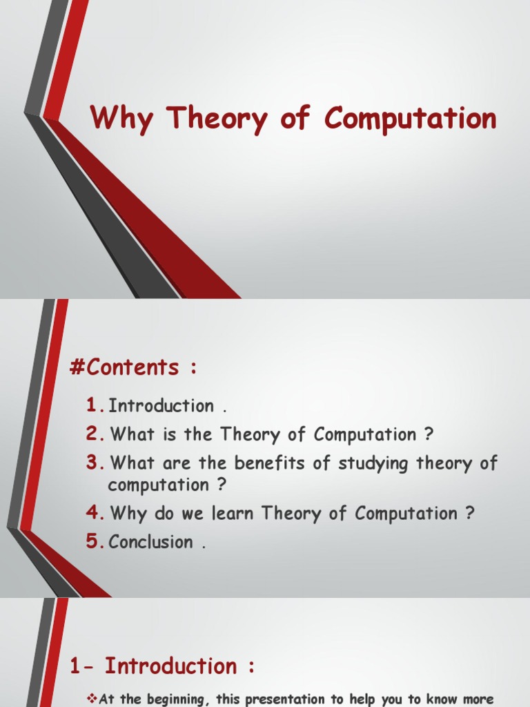 Why Theory of Computation | Download Free PDF | Theory Of Computation | Computational Complexity ...