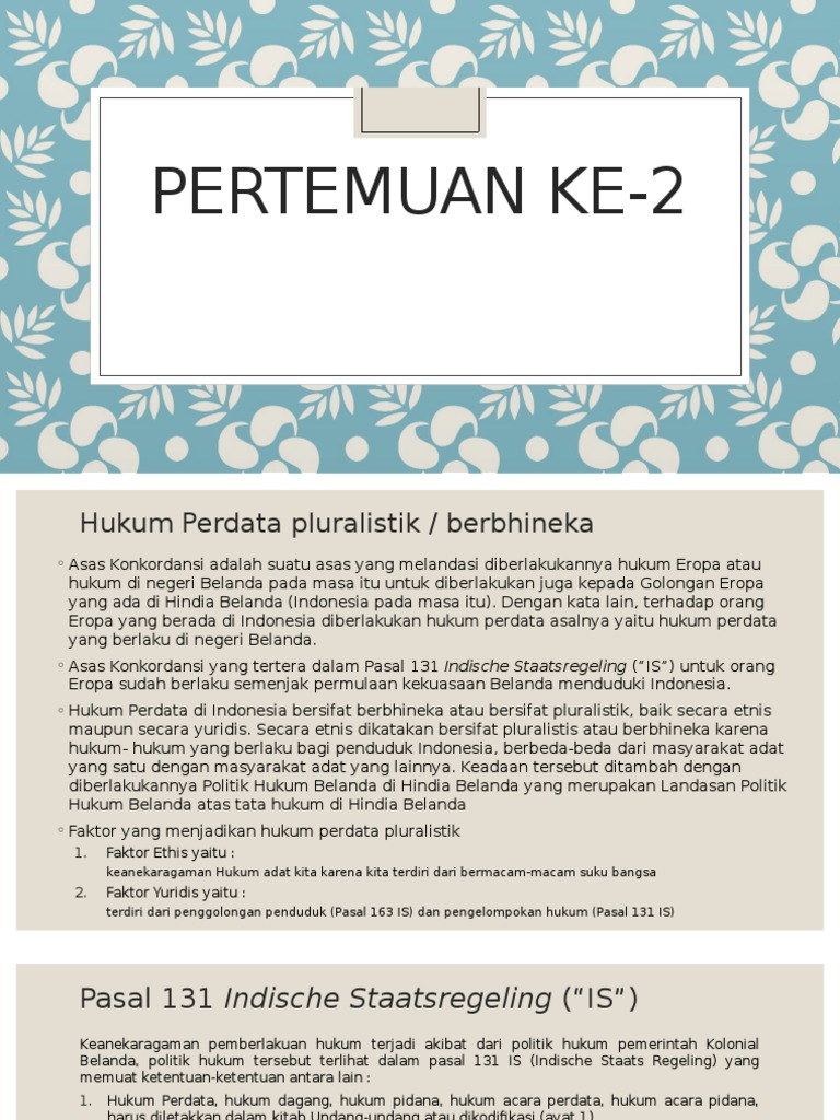 3215 - Hukum Perdata - Pertemuan 2 | PDF