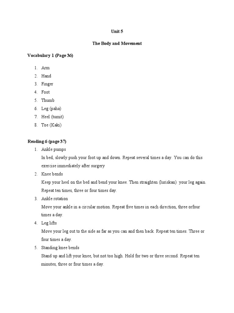 Exercises and Movements for Recovering from Orthopedic Surgery: A Guide ...