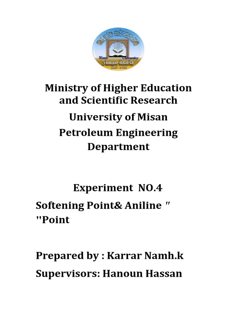 Aniline Point and Softening Point Tests | PDF | Home & Garden