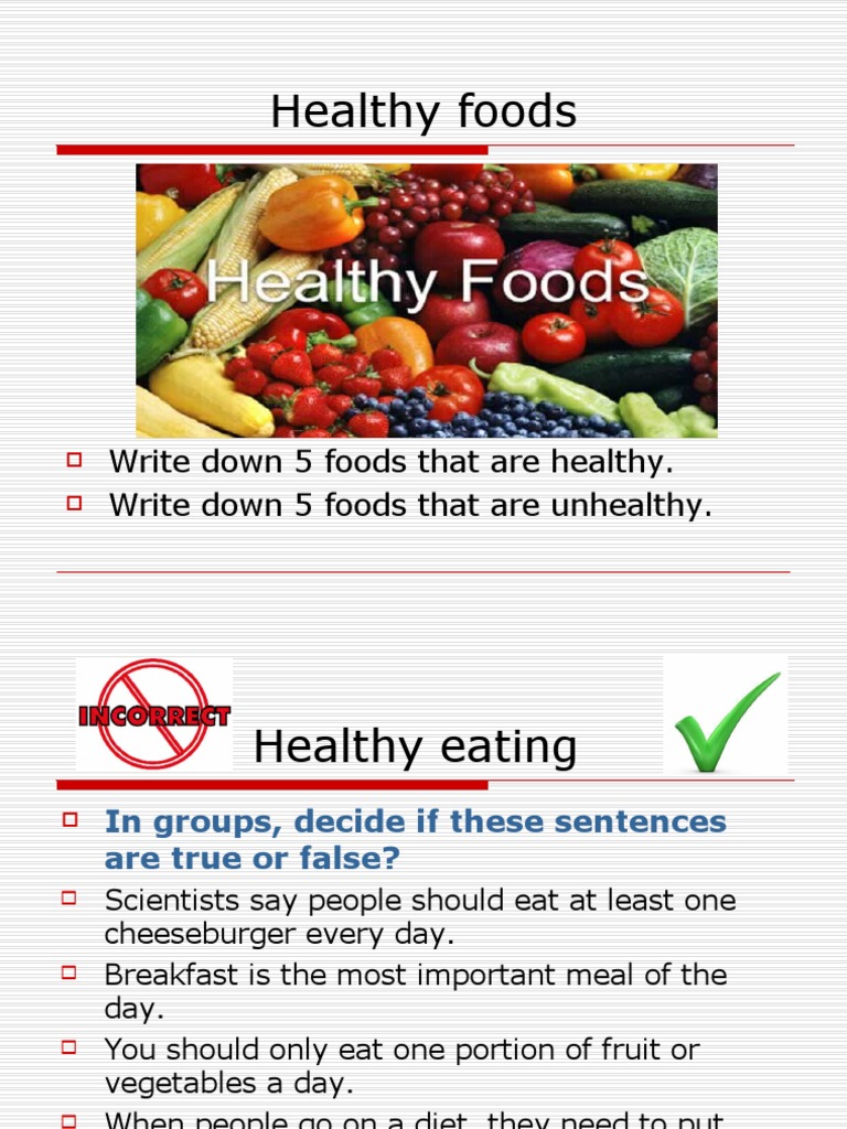 Healthy Eating and Food Facts Guide | PDF