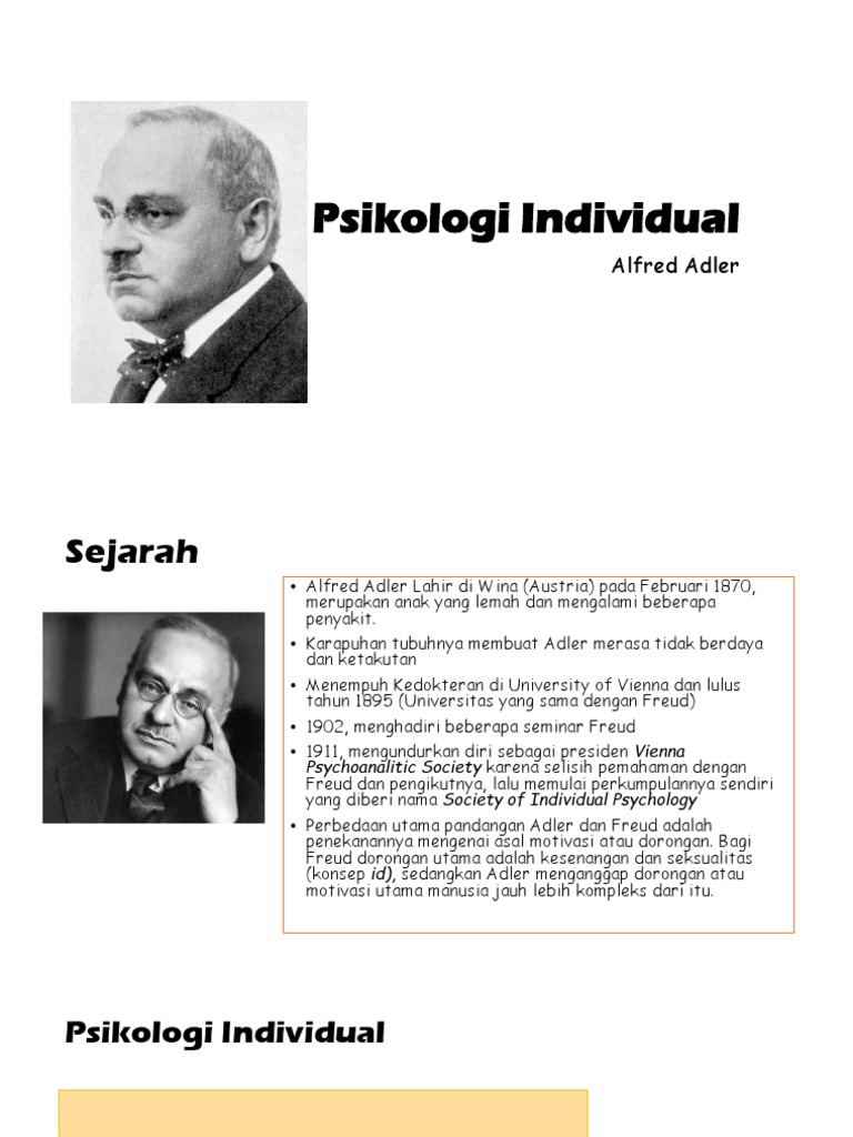 Teori Psikologi Individual Alfred Adler | PDF | Pengembangan Diri
