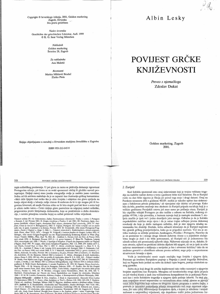 Lesky - Euripid | PDF