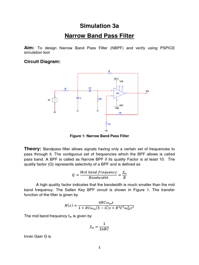 Narrow BPF and BRF - Record Part | PDF | Operational Amplifier ...
