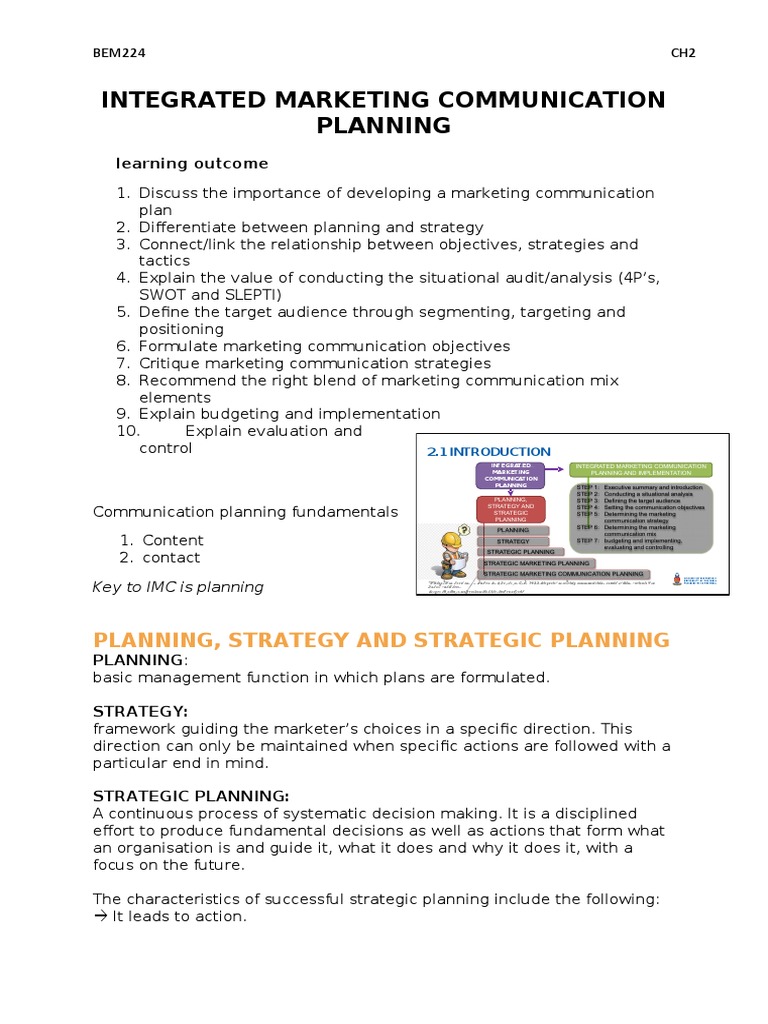 Integrated Marketing Communication Planning Summary | PDF | Marketing ...