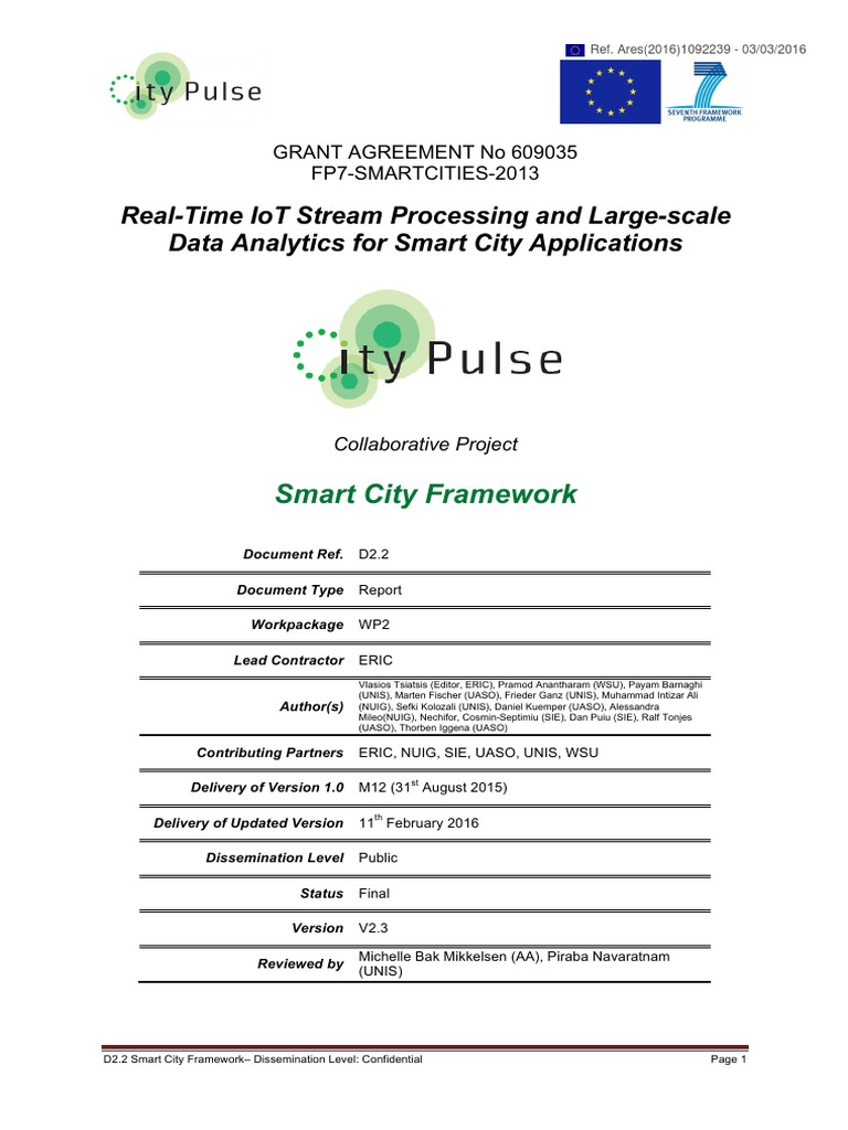 Real-Time Iot Stream Processing and Large-Scale Data Analytics For Smart City Applications | PDF ...