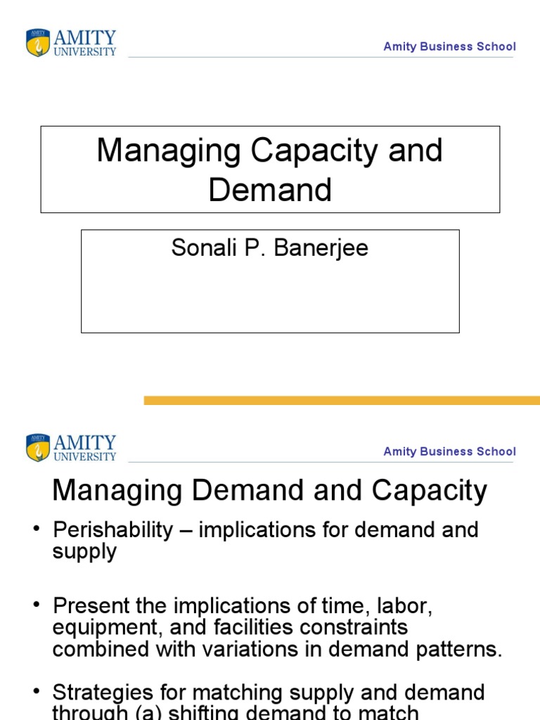 Managing Capacity and Demand | PDF | Demand | Economics