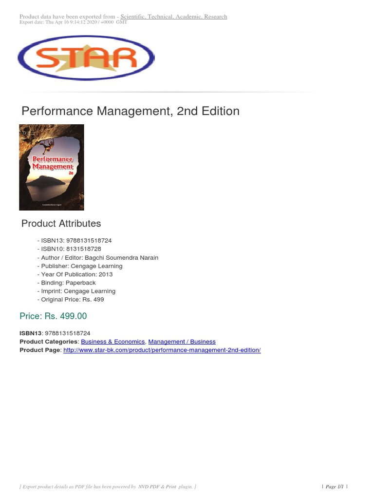 Performance Management, 2nd Edition PDF | PDF