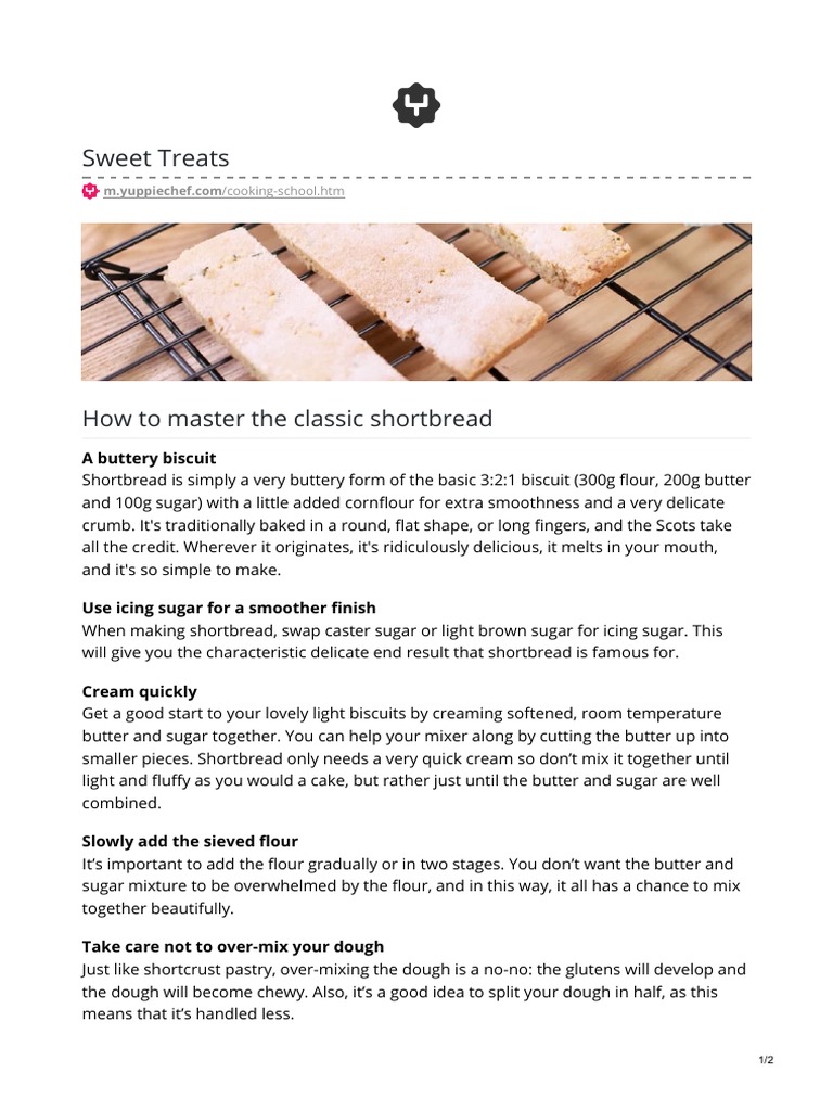 Master Classic Shortbread Recipe | PDF | Dough | Butter