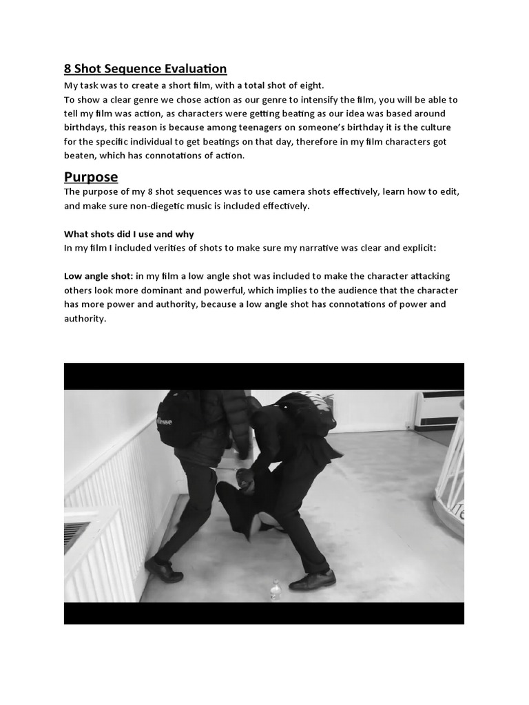 Action Film Shot Sequence Analysis | PDF | Psychological Concepts ...