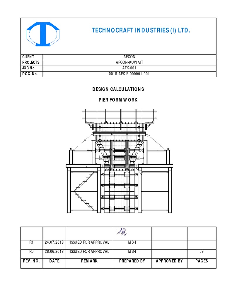 Design Calculation - Column Formwork - R1 | PDF | Structural Steel ...