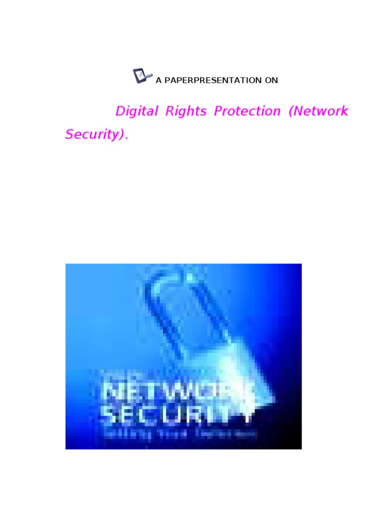 Digital Rights Protection (Network Security) .: A Paperpresentation On ...