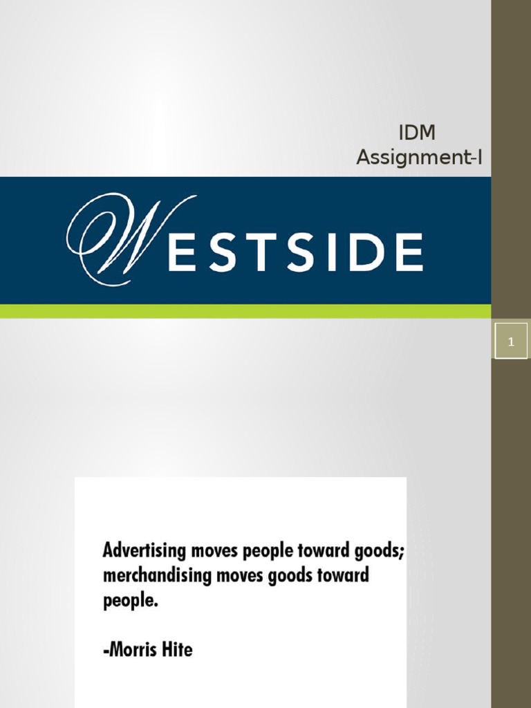Westside Retail Overview & Strategy | PDF | Clothing | Fashion