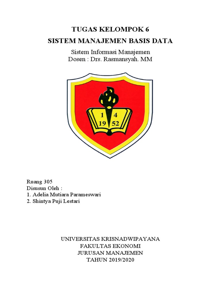 Cover Sistem Manajemen Basis Data | PDF
