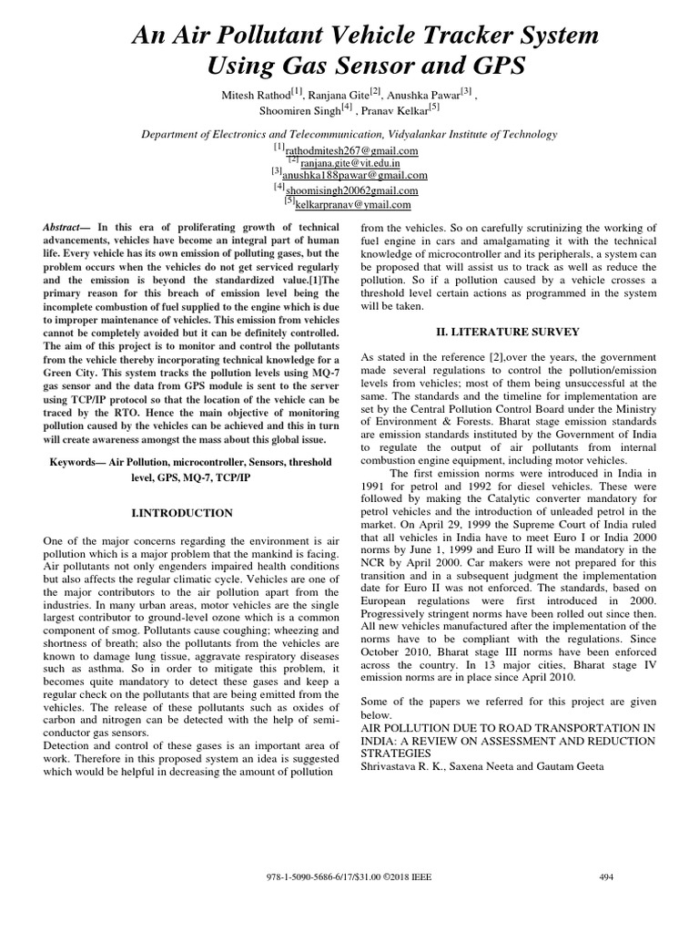 An Intelligent Air Pollutant Vechicle Tracker System Using Smoke Sensor ...