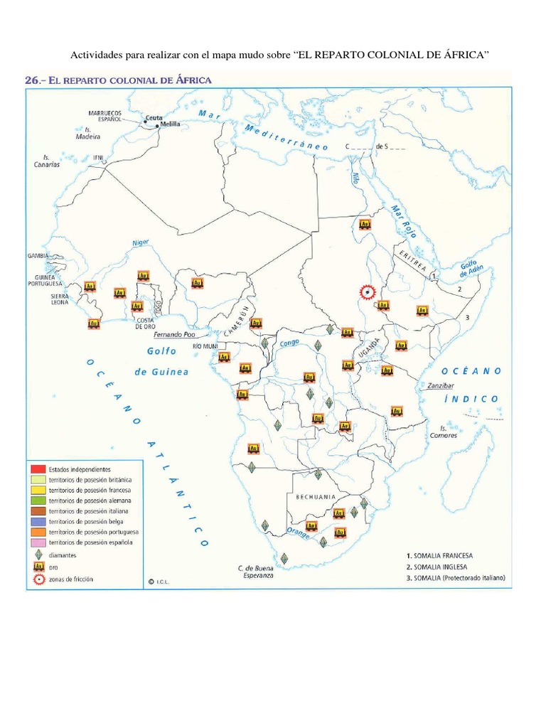 Actividades para Realizar Con El Mapa Mudo Sobre "EL REPARTO COLONIAL ...