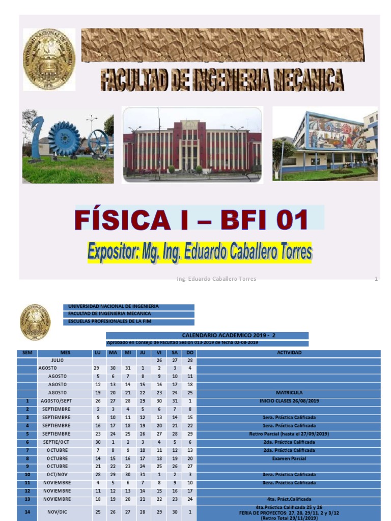BFI 01-Semana 1 | PDF | Aceleración | Fuerza