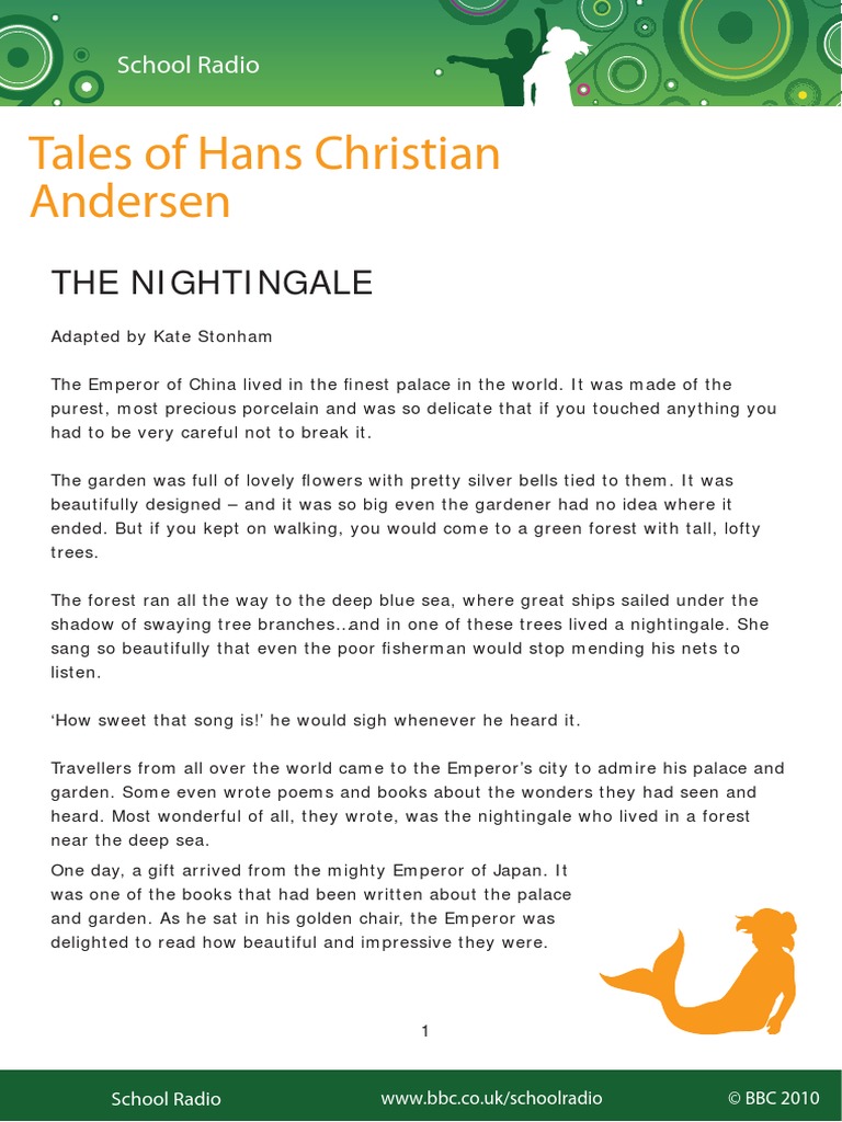 Tales of Hans Christian Andersen: The Nightingale | PDF