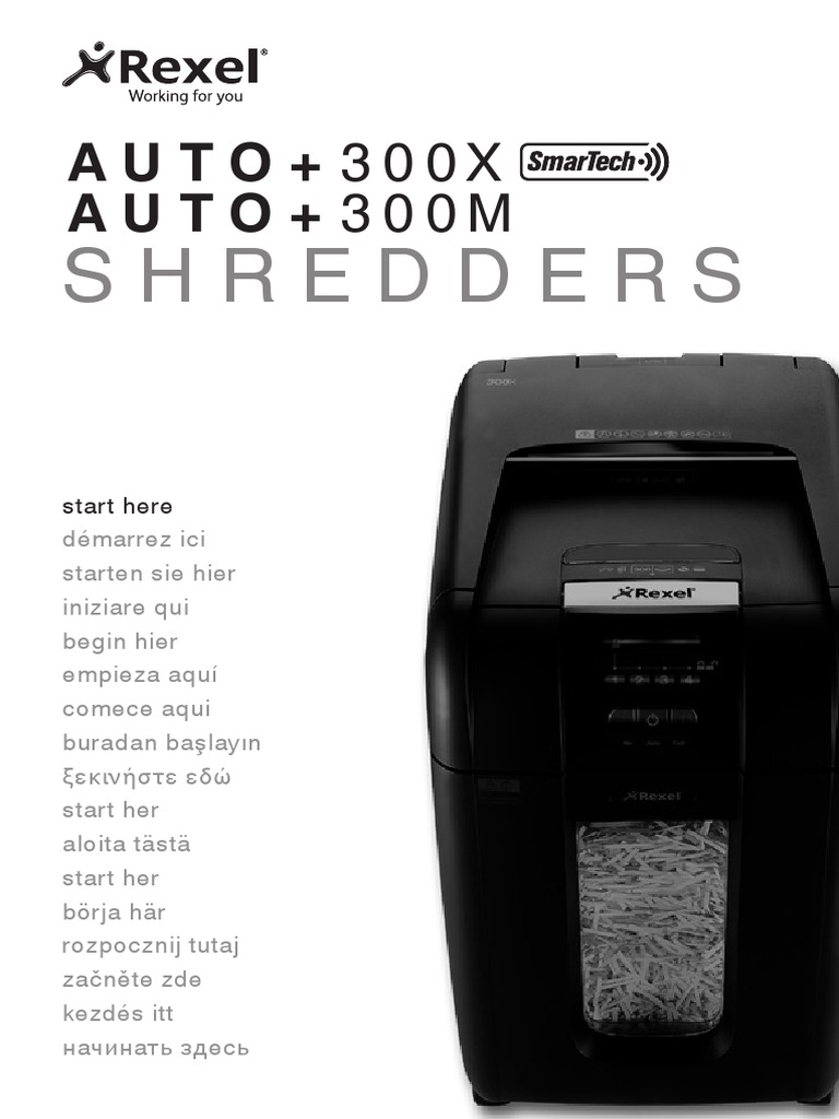 Auto Rexel Manual-Rexel-Smartech-300x-2103250eus | PDF | Paper | Recycling