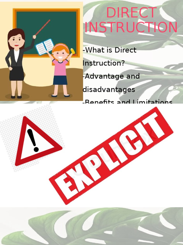 Direct Instruction | PDF | Teachers | Teaching Method