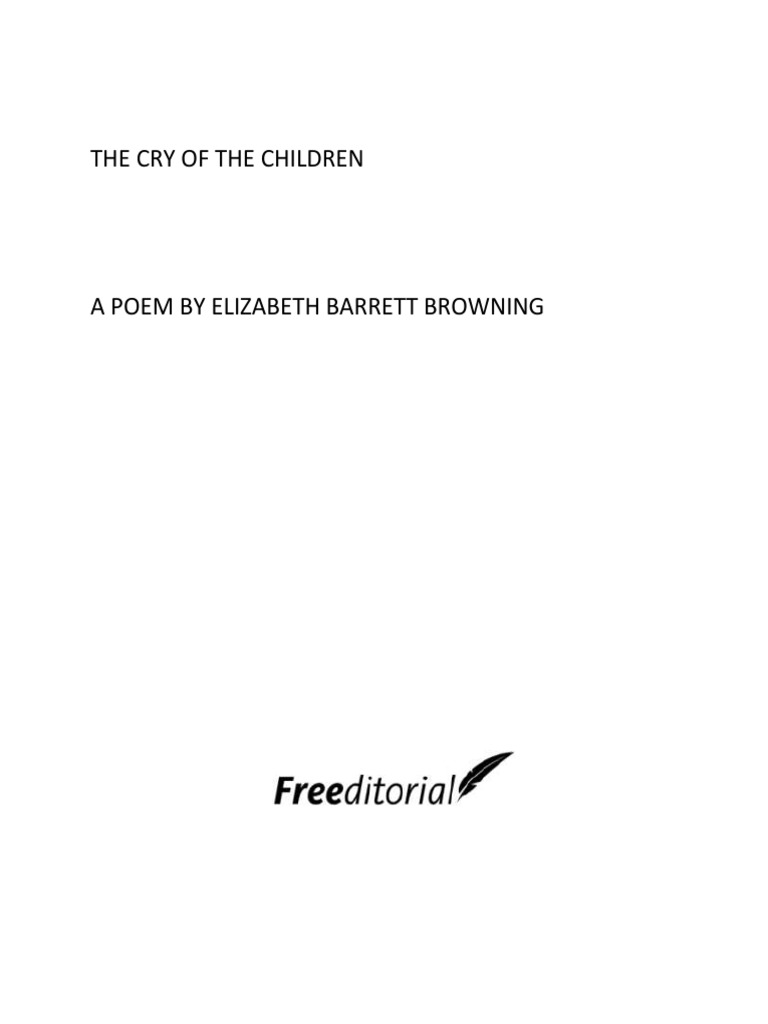 The Cry of the Children Poem | PDF | Poetry