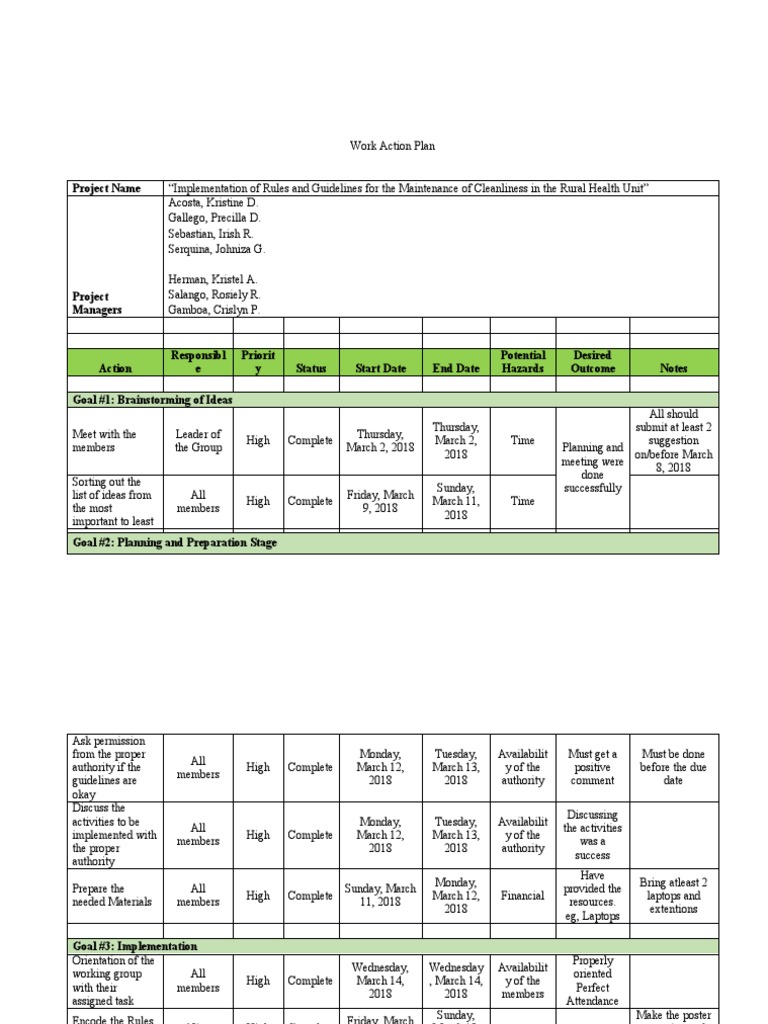 Action Plan X RHU | PDF | Business