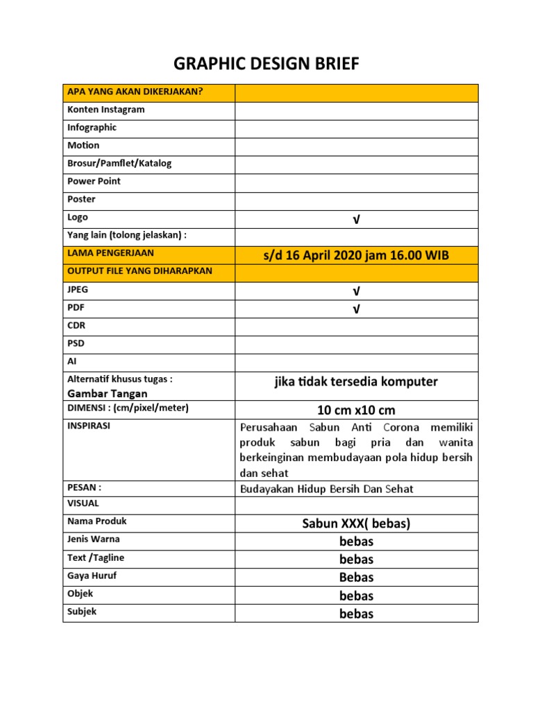 Graphic Design Brief | PDF
