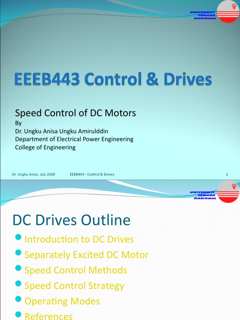 Speed Control of DC Motors | PDF | Electric Motor | Electric Generator