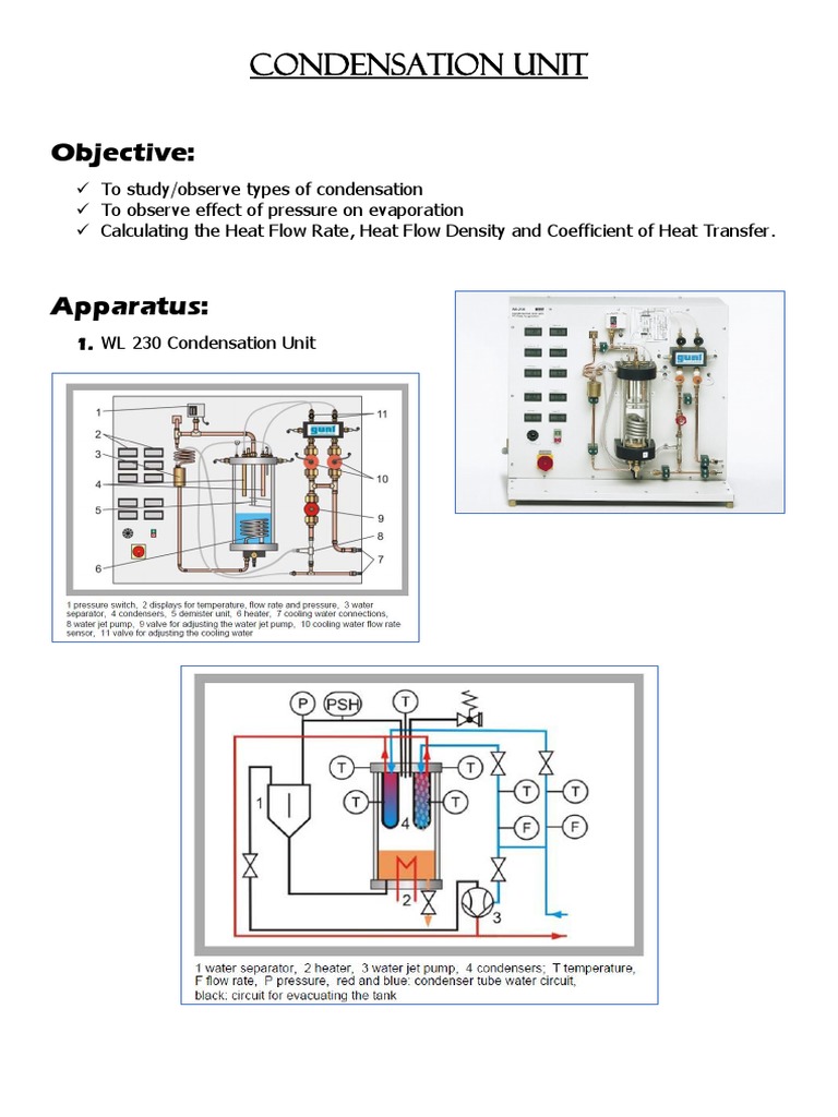 Condensation Unit: Objective | PDF | Condensation | Heat Transfer