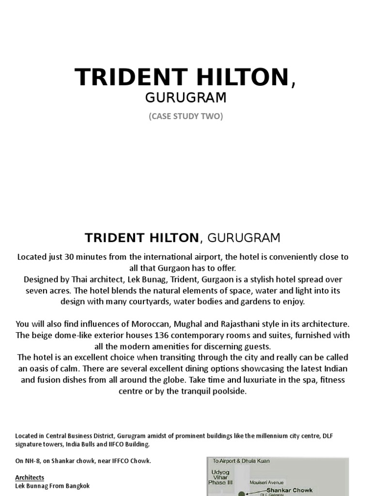Cs-Trident Hilton, Gurugram | PDF | Porch | Queensland Heritage Register