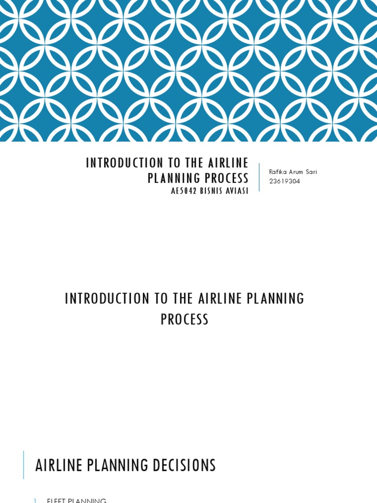 Introduction To The Airline Planning Process | PDF