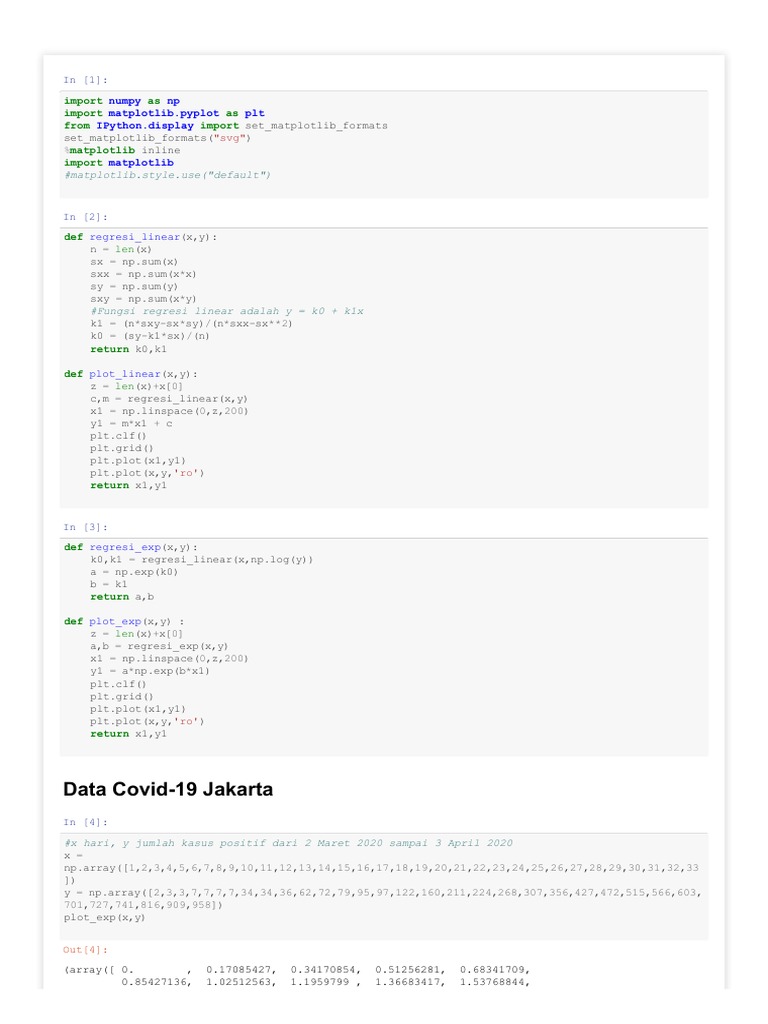 Data Covid-19 Jakarta: Numpy NP Matplotlib - Pyplot PLT Ipython - Display | Download Free PDF ...