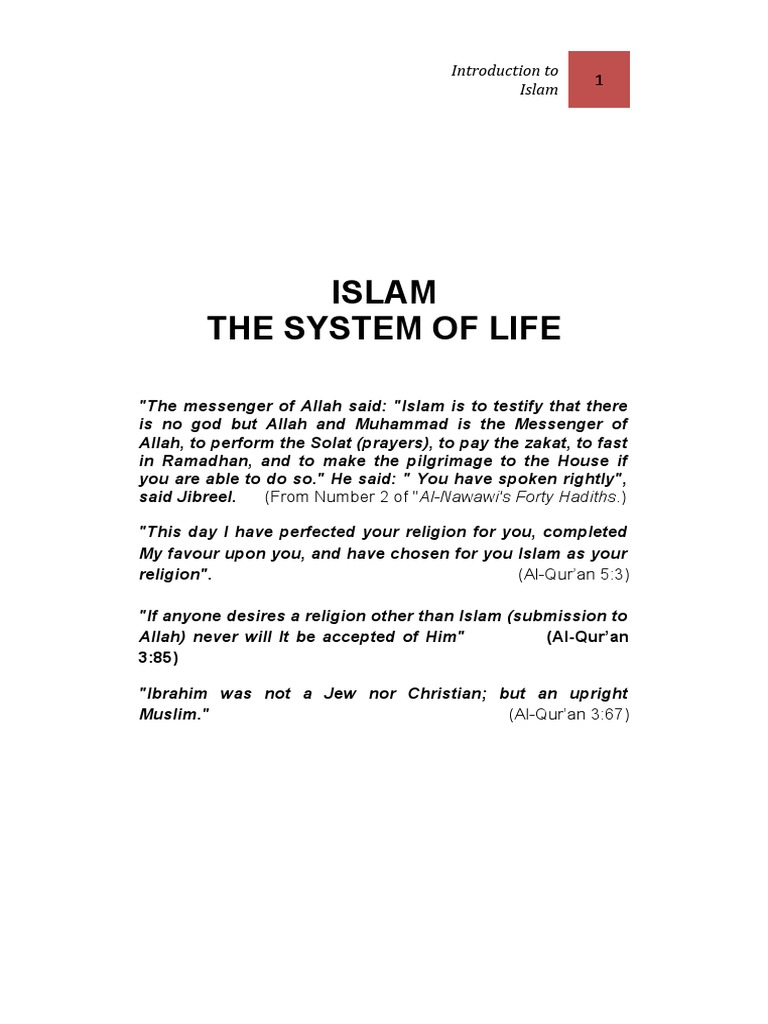 Islam The System of Life | PDF | Muhammad | Prophets And Messengers In ...